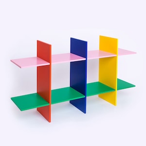 Multicolor Shelves | TV Shelf | Colorful Lowboard | Bookshelf ...