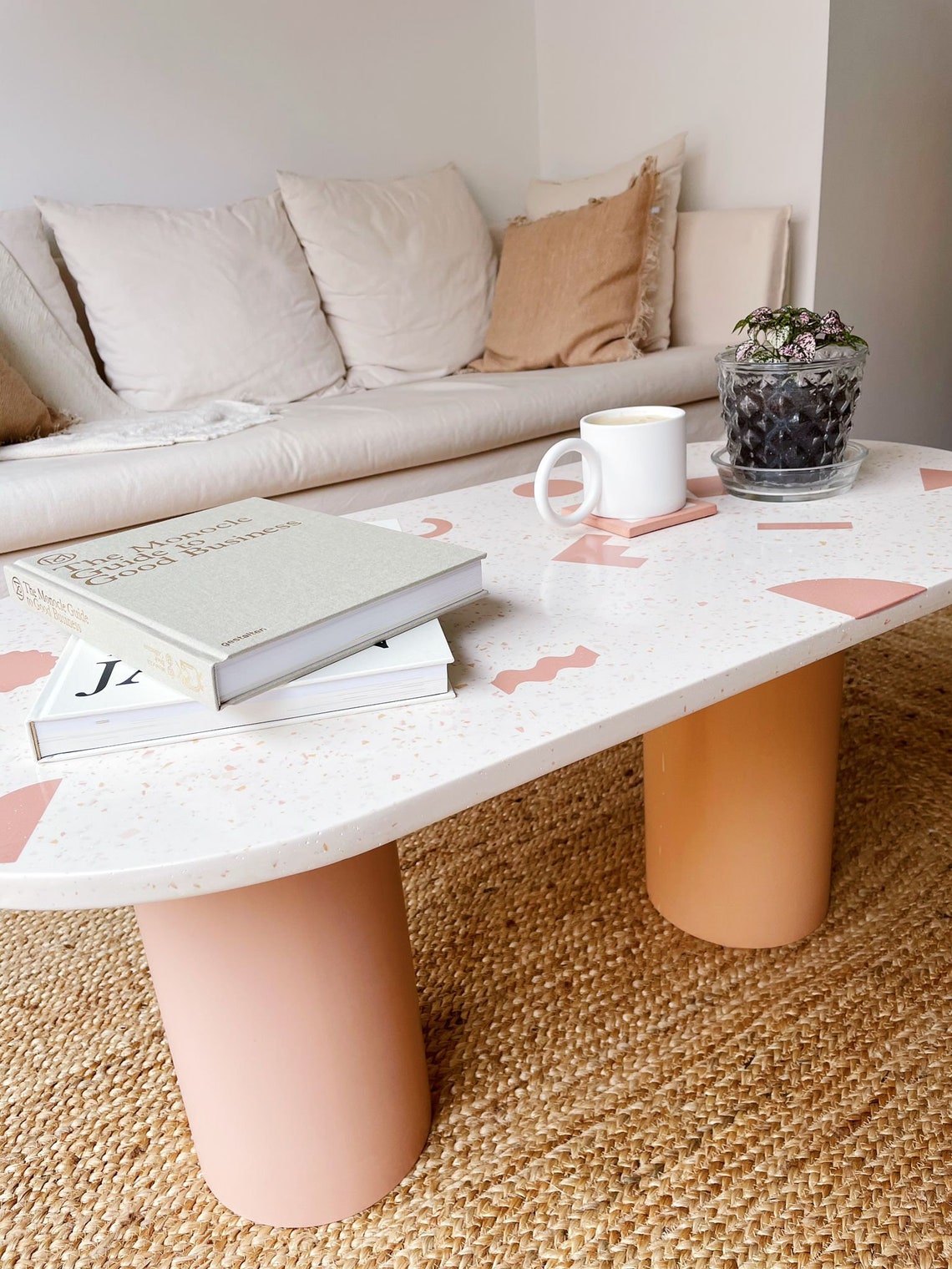 CUSTOMISABLE TABLE TOP Terrazzo Table Top Oval Coffee - Etsy UK