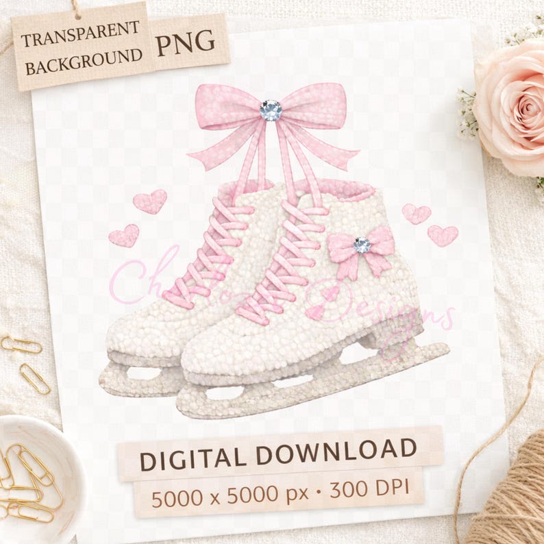 Figure Skating PNG Ice Skating Ice Skates Digital Design Ice Skating ...