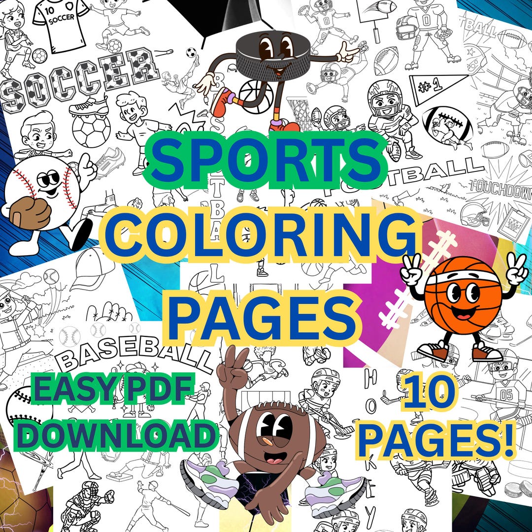 Sports Coloring Pages Soccer Printable Hockey Coloring Sheets Football ...