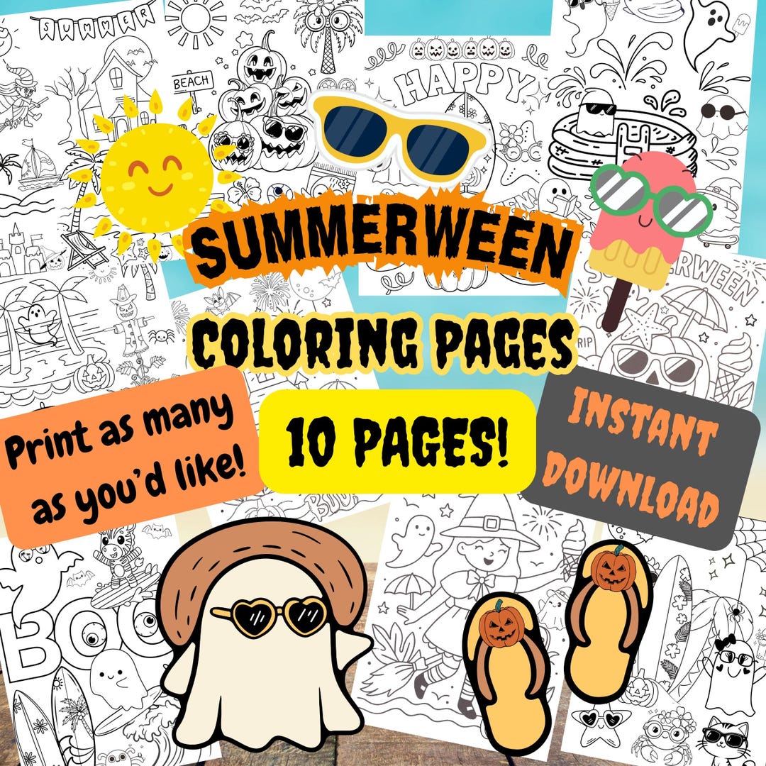 Summerween Coloring Pages Halloween Coloring Pages for Kids Coloring ...