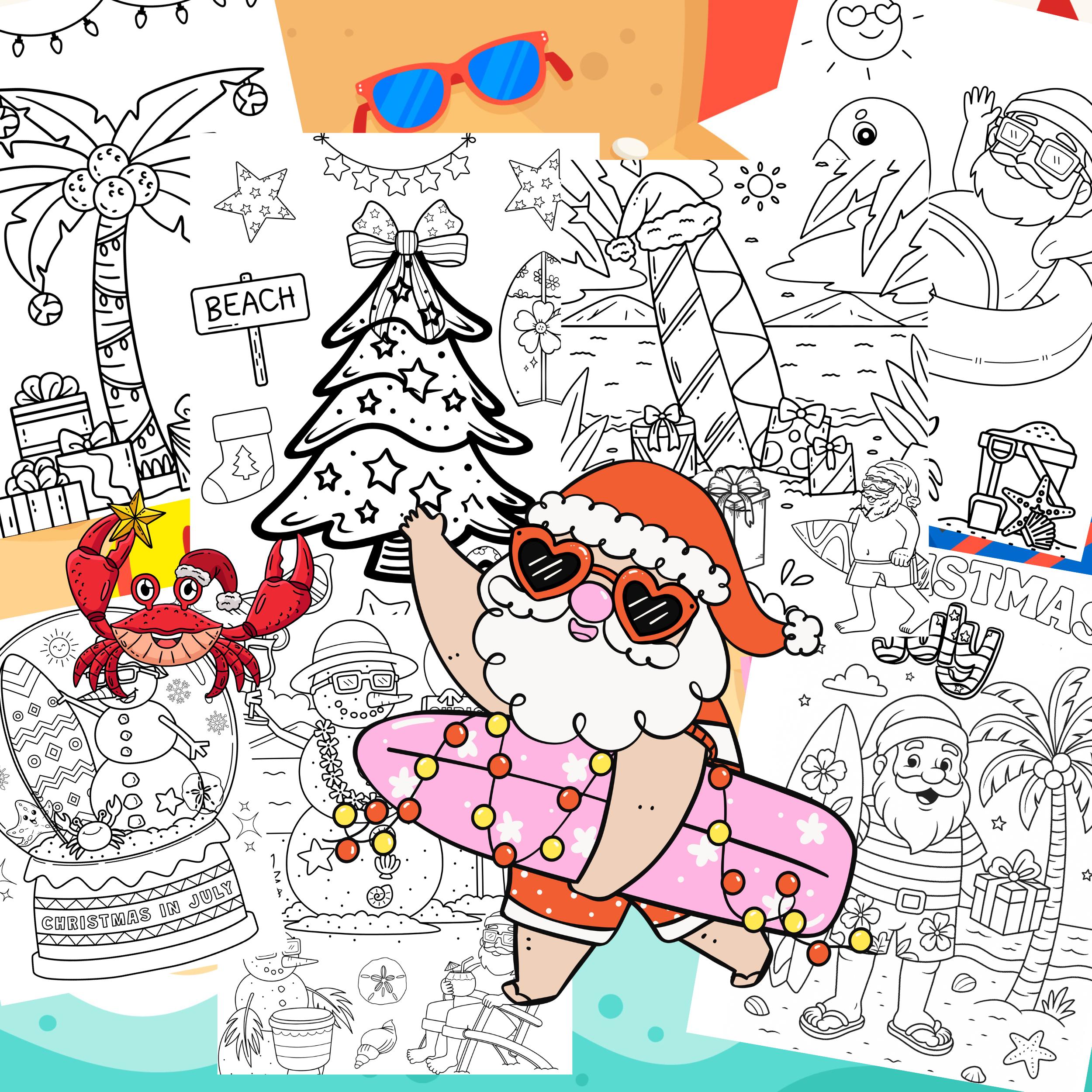 Christmas in July Coloring Pages Christmas Coloring Camping Coloring ...