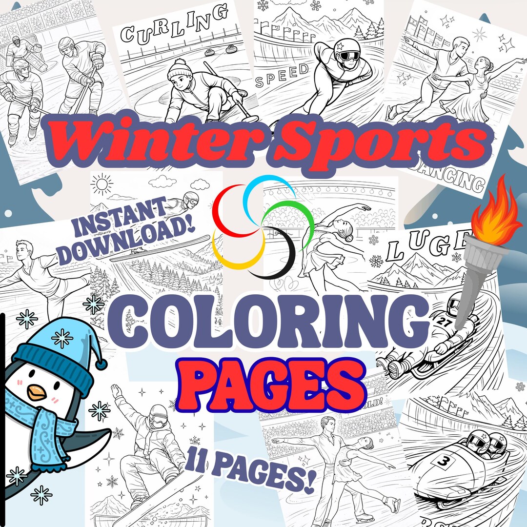 Winter Games Printables Hockey Coloring Pages Figure Skating Coloring ...