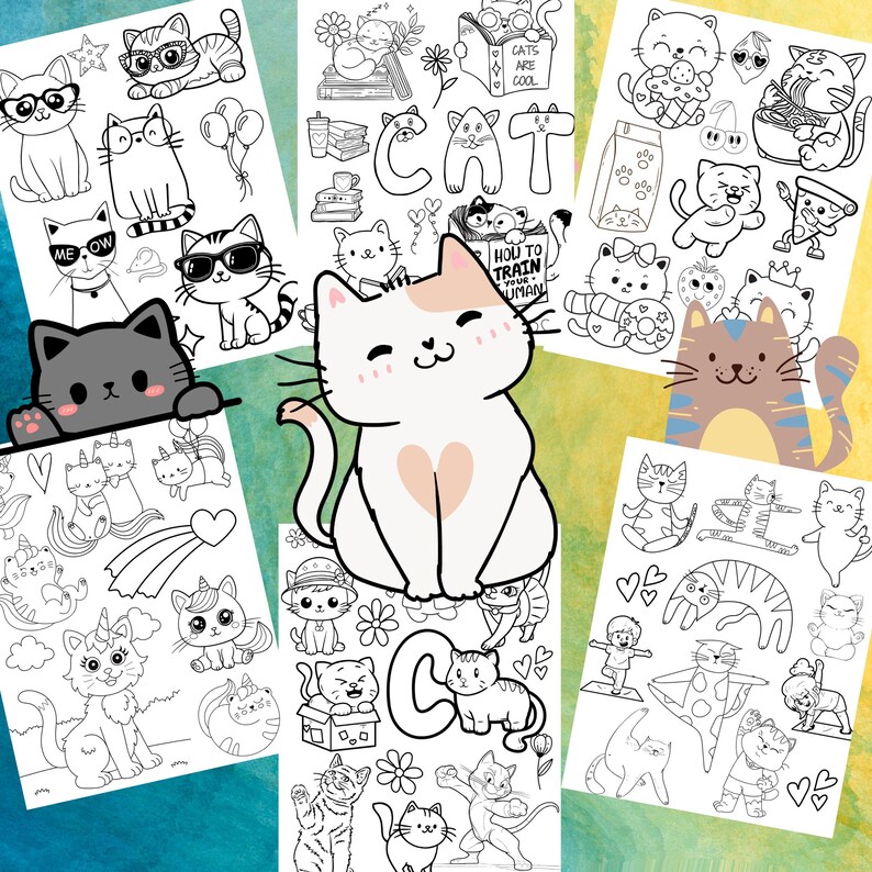 Funny Cat Coloring Pages Kitten Coloring Sheet Cat Printable Coloring ...