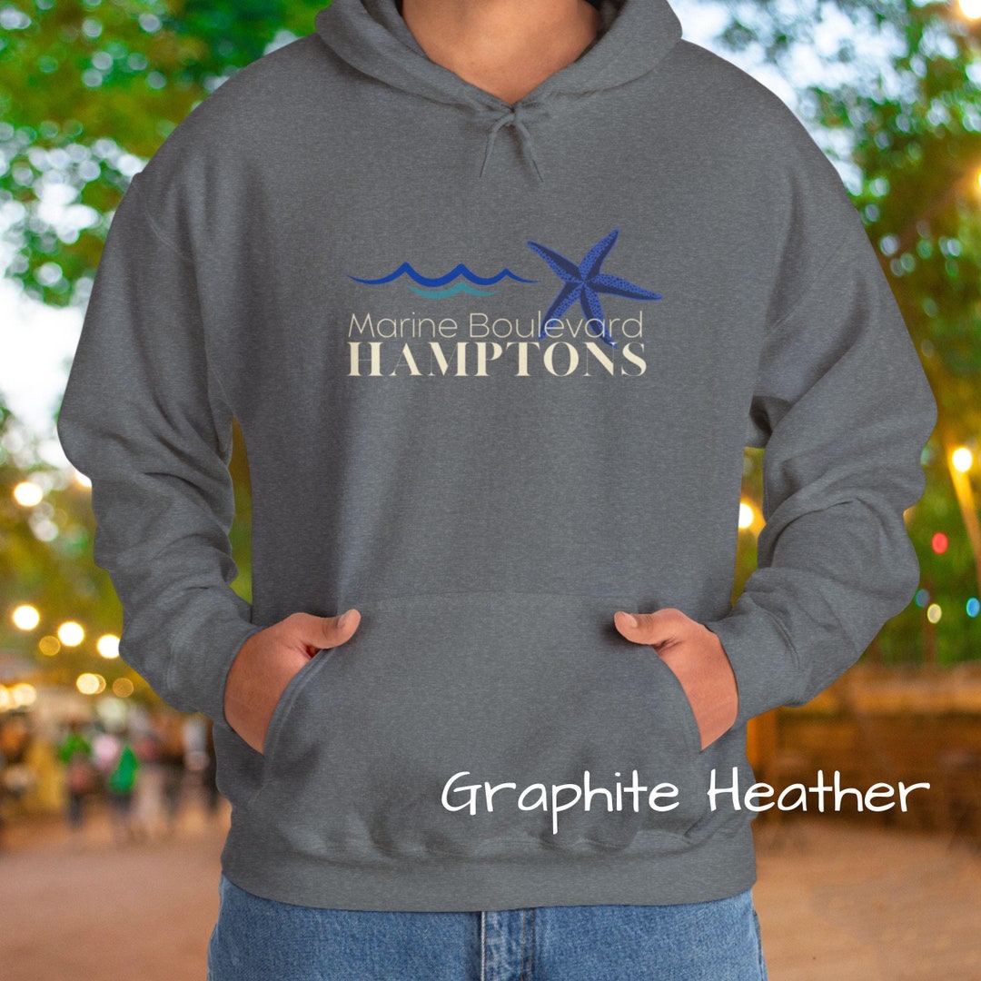 Marine Boulevard Hamptons Hoodie Sweatshirt, Hamptons Hoodie, Mens ...
