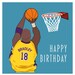 Los Angeles Lakers Birthday Card Personalised Lakers Card Basketball ...