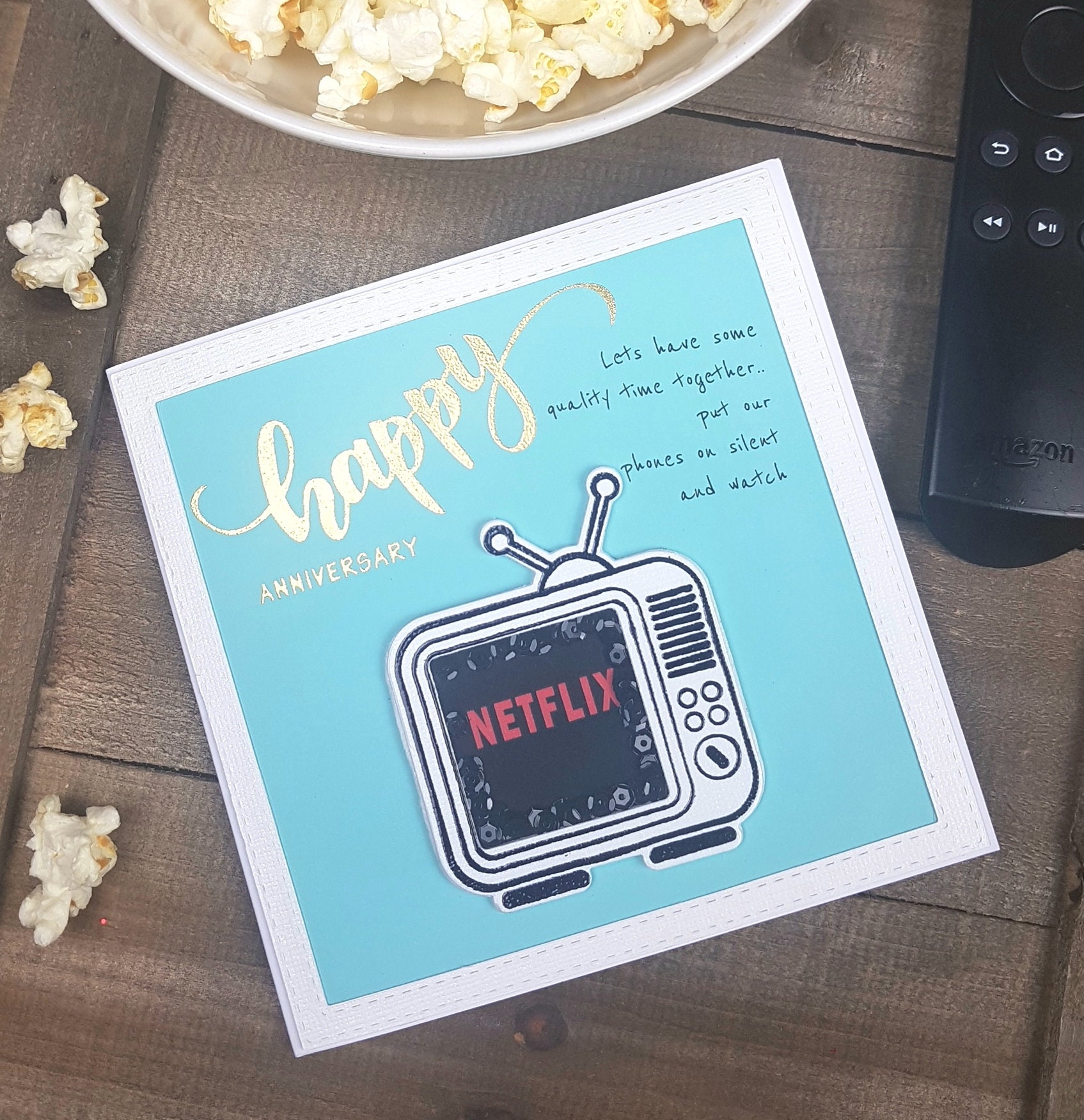Happy Anniversary/ Happy Birthday Netflix Card. Watch Netflix - Etsy