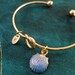 Blue Seashell Bracelet Seashell Bangle Beach Bracelet Beach Jewelry ...