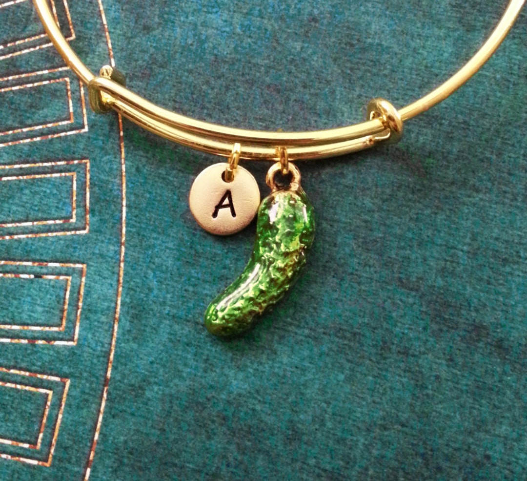 Pickle Bangle Pickle Bracelet Pickle Jewelry Green Pickle Charm ...