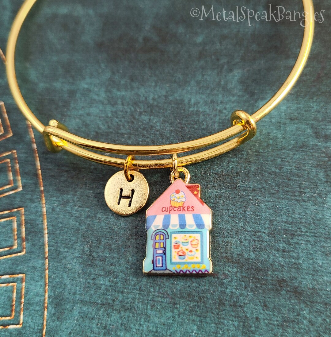 Cupcake Shop Bangle Bracelet Bakery Bracelet Cupcake Bracelet Baking ...