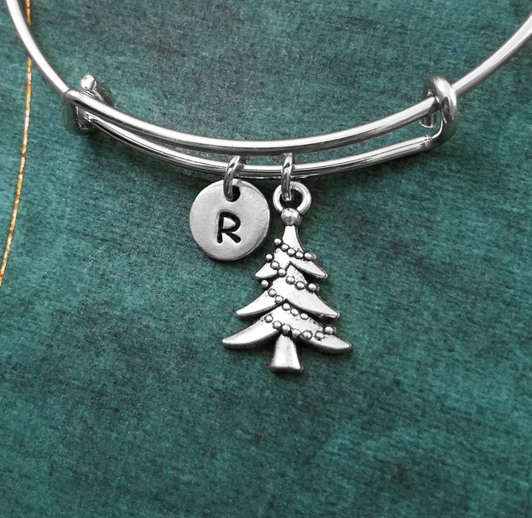 Christmas Tree Bangle Bracelet Christmas Bracelet Evergreen Bangle ...