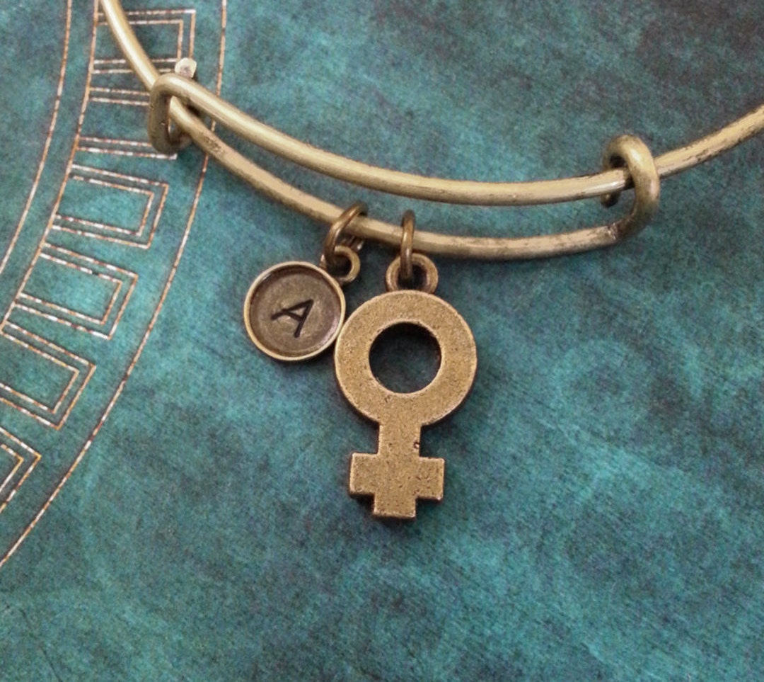 Venus Symbol Bangle Bracelet Bronze Venus Bracelet Female Symbol ...