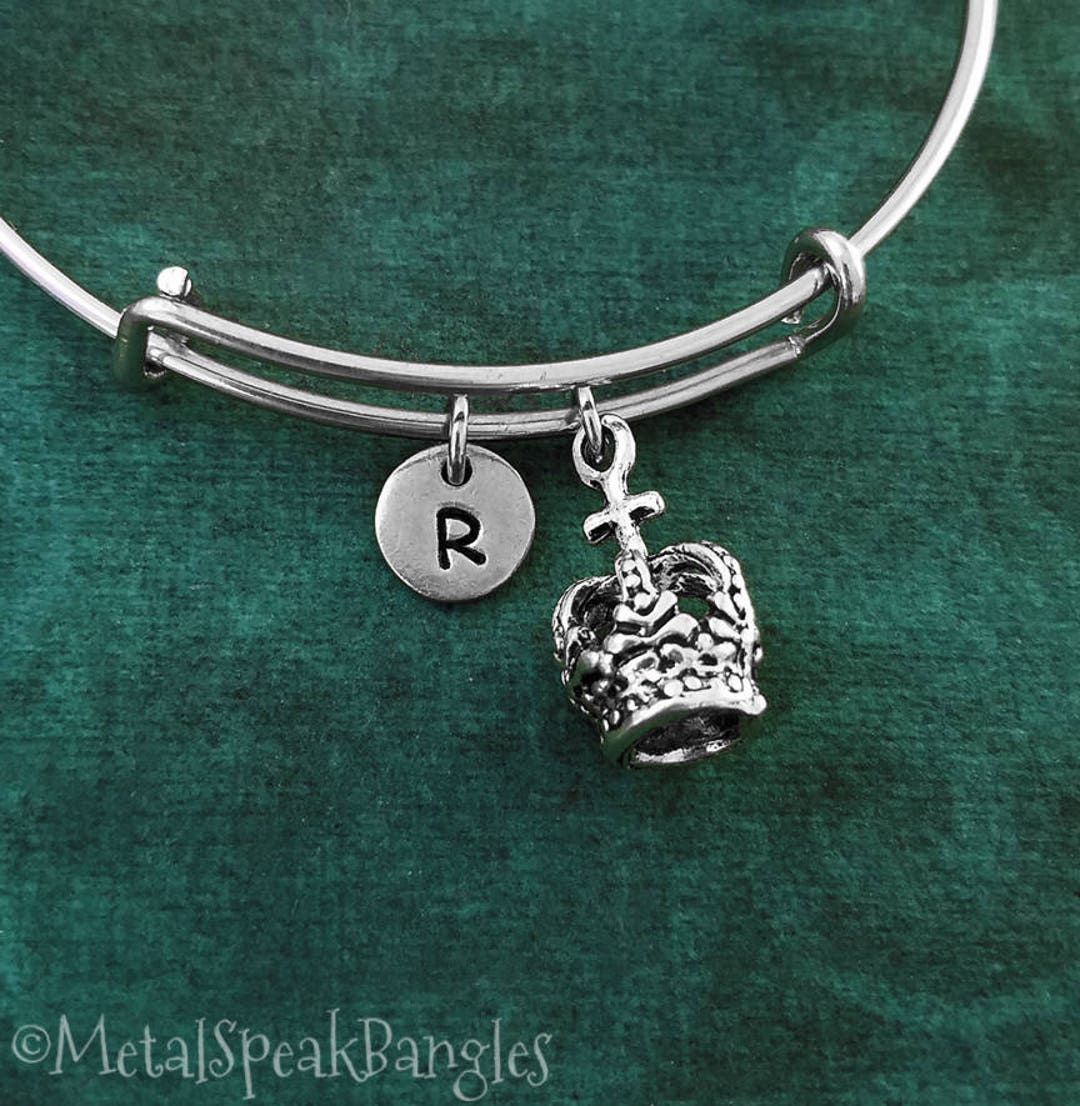 Crown Bracelet Crown Charm Bracelet Queen Jewelry Queen Bracelet Gift ...