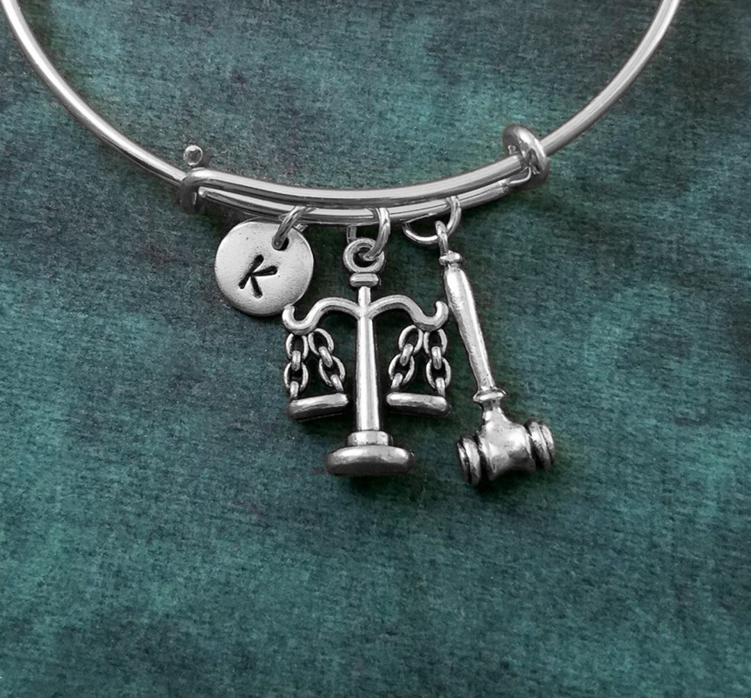 Scales of Justice Bracelet Gavel Bracelet Judge Bracelet Lawyer ...