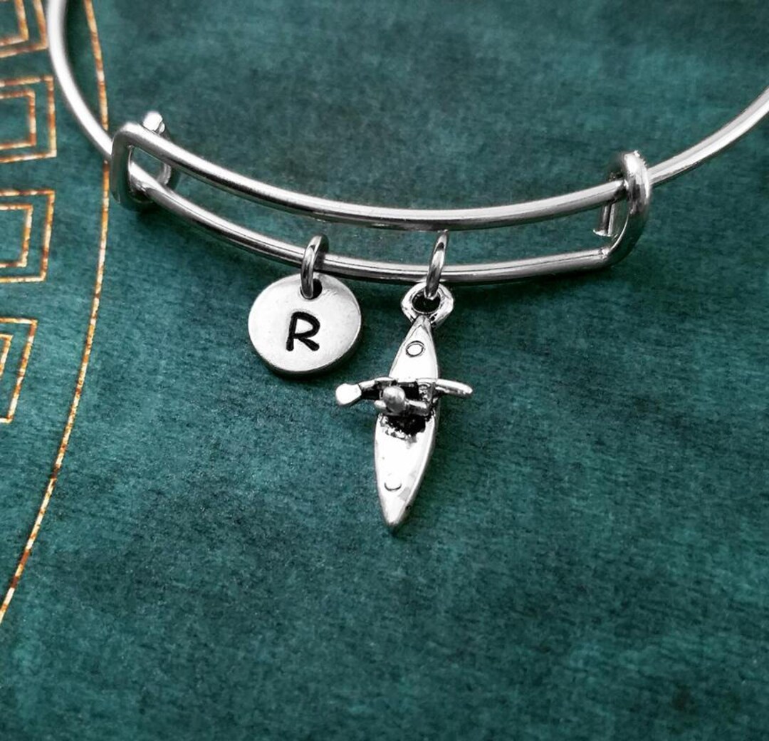 Kayak Bangle Kayak Bracelet Kayaker Gift Kayaking Jewelry Boat ...