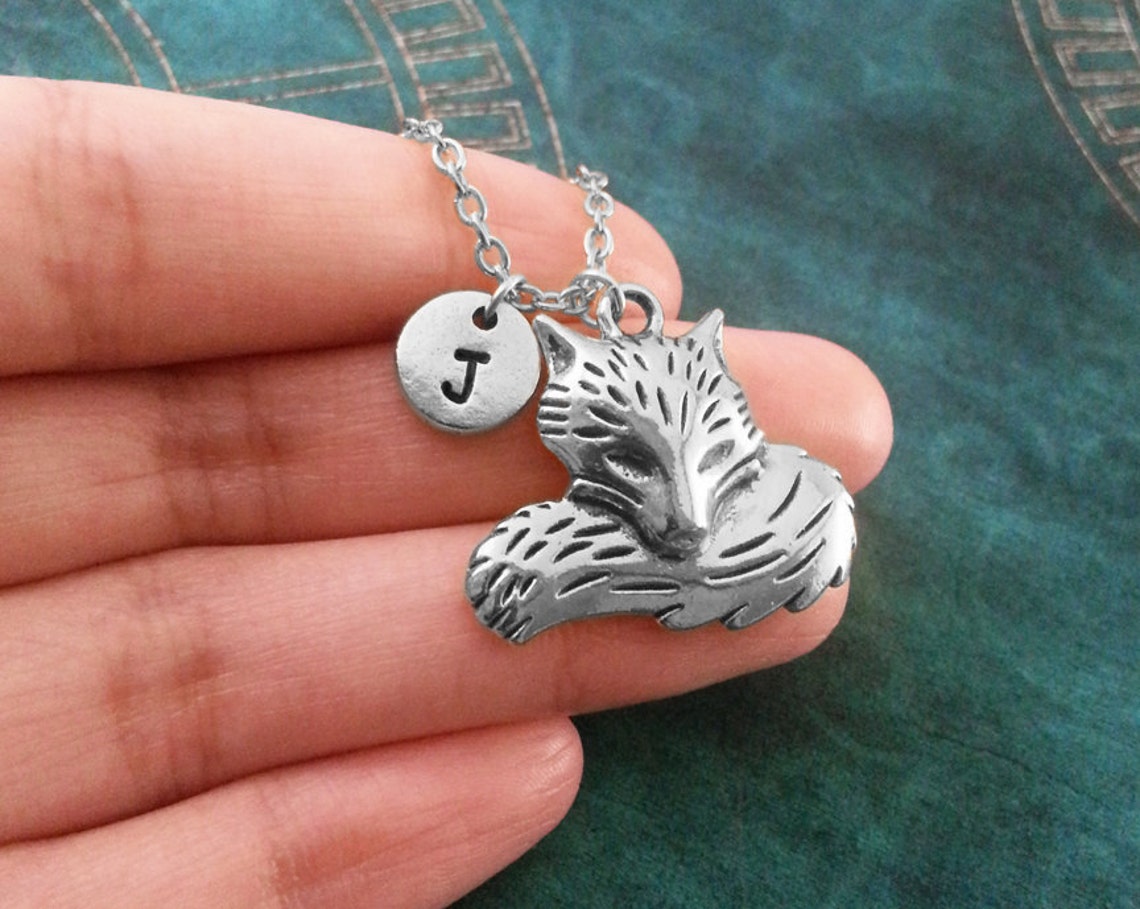Fox Bangle Bracelet Silver Fox Bracelet Fox Jewelry Fox Charm Bracelet ...