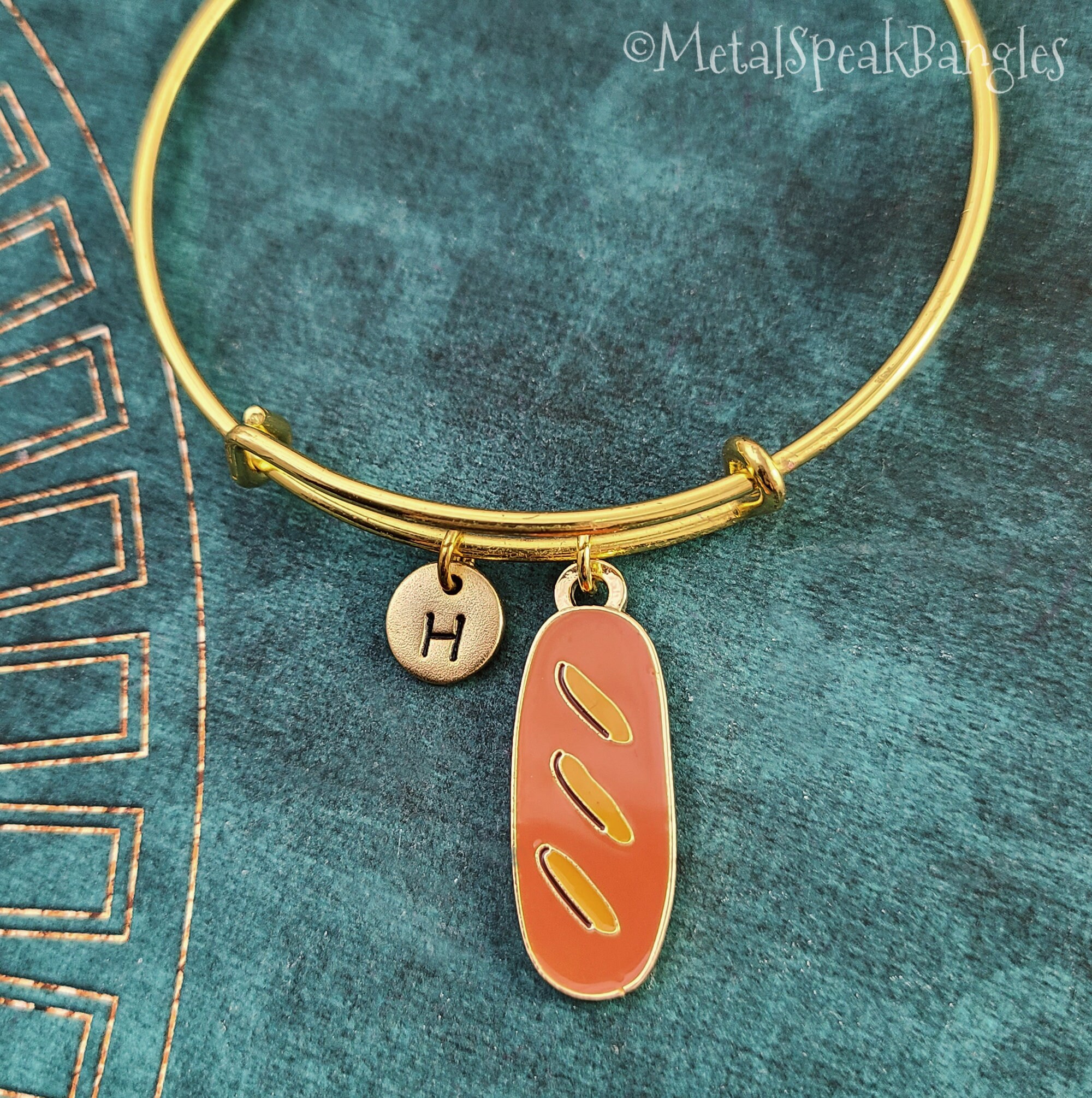 Bread Bangle Bracelet Bread Bracelet Bread Jewelry Loaf of - Etsy