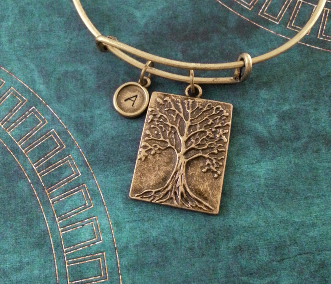 Tree Bangle Bracelet Tree Bracelet Tree of Life Bracelet Stackable ...