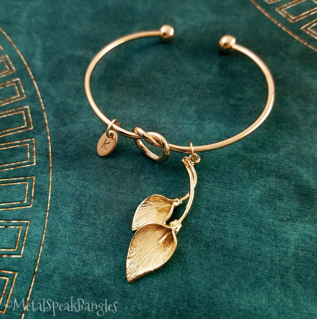 Lily Bracelet Calla Lily Bangle Bridesmaid Bracelet Knot Bracelet ...