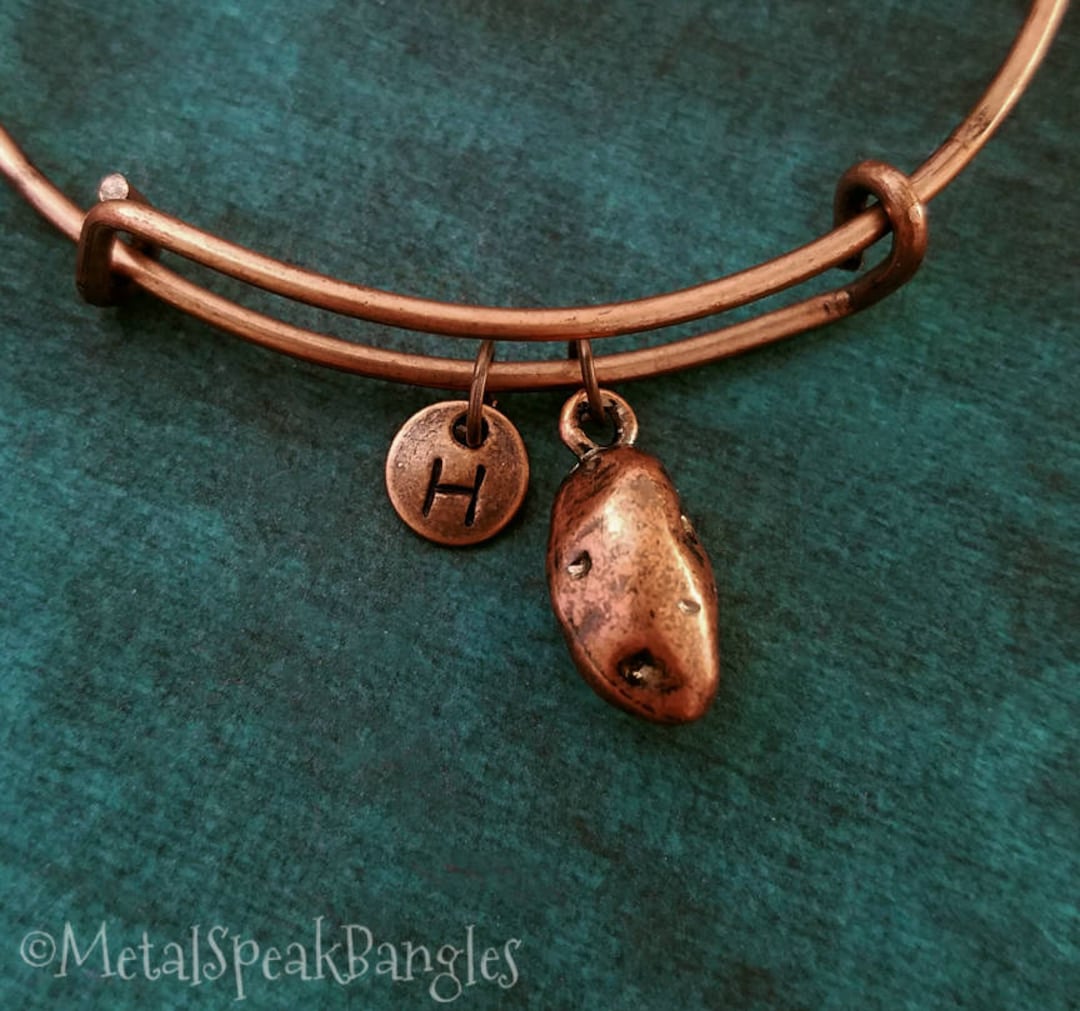 Sweet Potato Bracelet Copper Potato Charm Bracelet Potato Bangle Potato ...