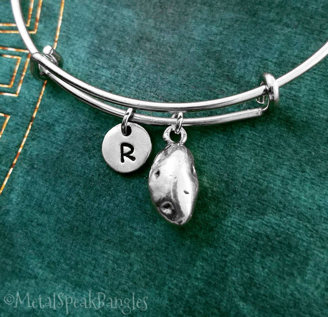 Potato Bangle Potato Charm Bracelet Potato Bracelet Potato Jewelry ...