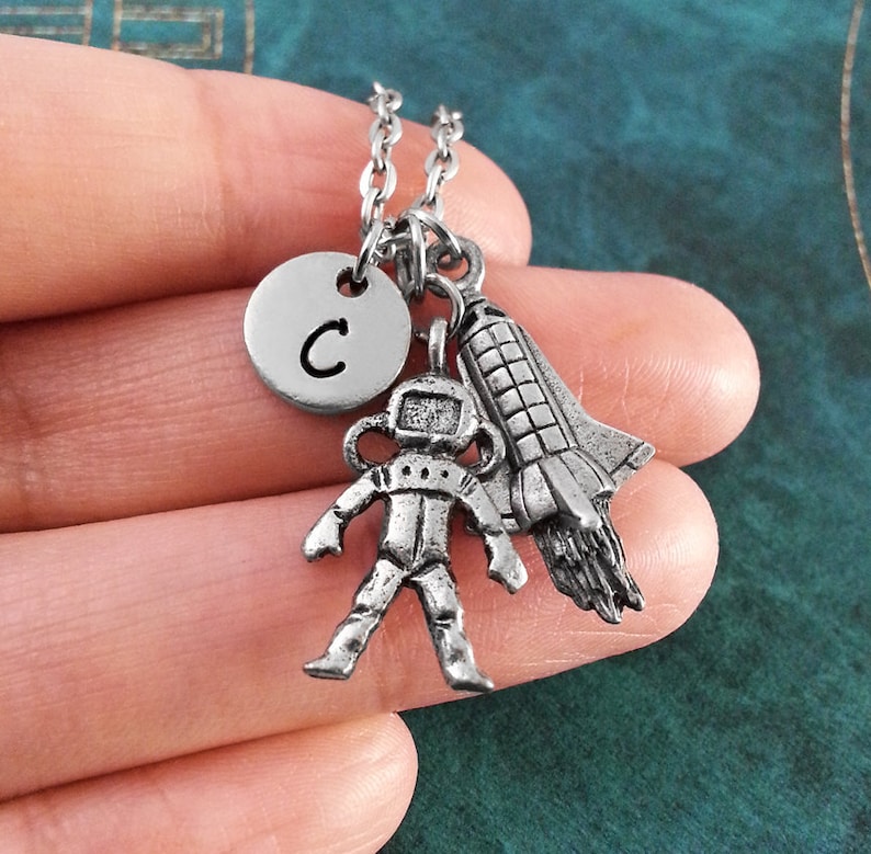 Astronaut Bangle Silver Astronaut Bracelet Rocket Bracelet Astronaut ...
