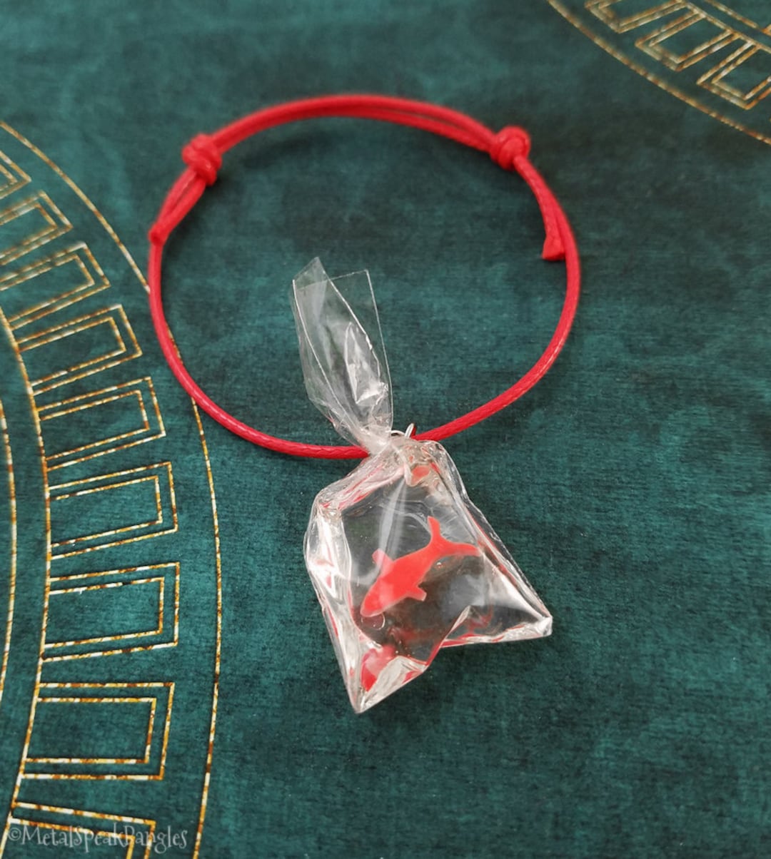 Goldfish Bracelet Bagged Goldfish Charm Bracelet String Bracelet Cord ...