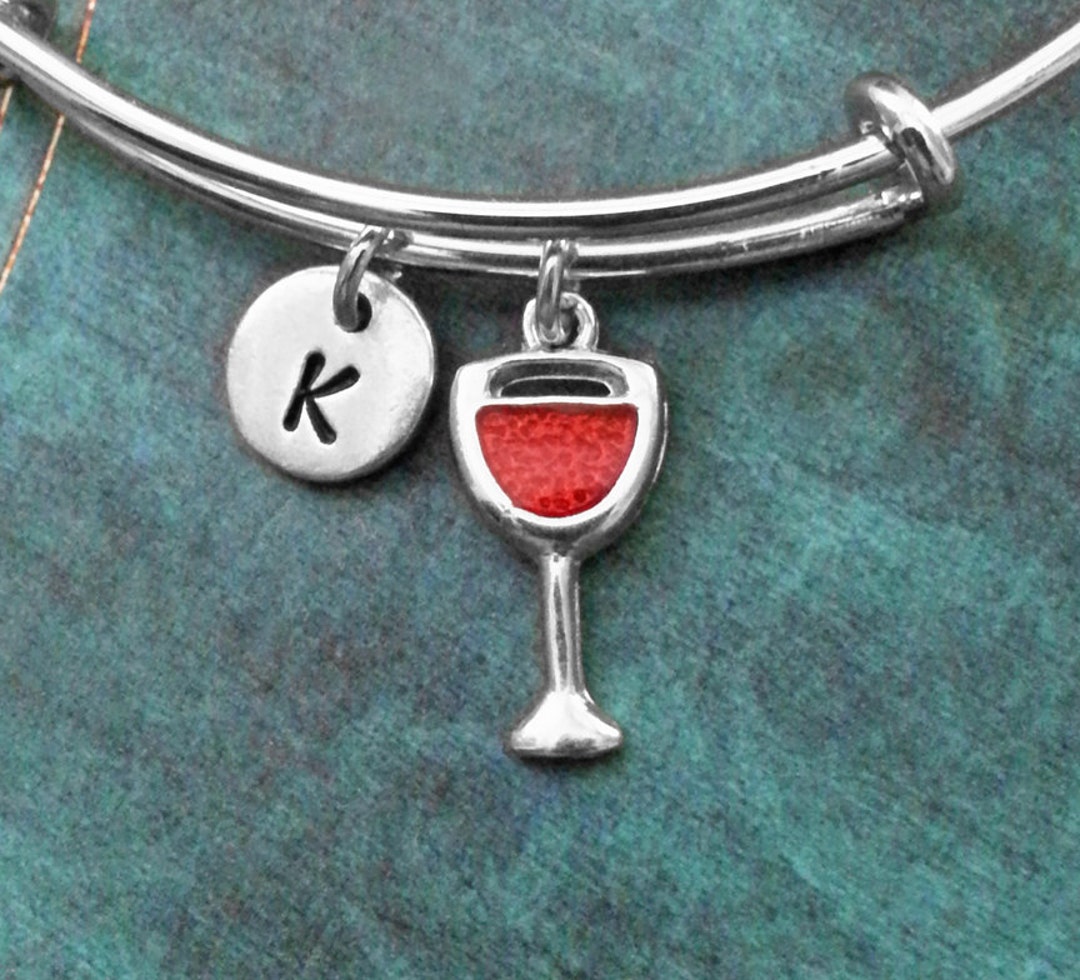 Wine Bangle Wine Bracelet Alcohol Jewelry 21st Birthday Red Wine Glass ...