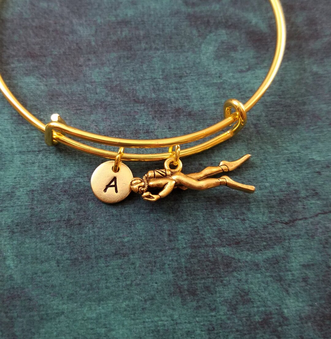 Scuba Diver Bracelet Snorkeling Jewelry Diving Charm Bracelet ...