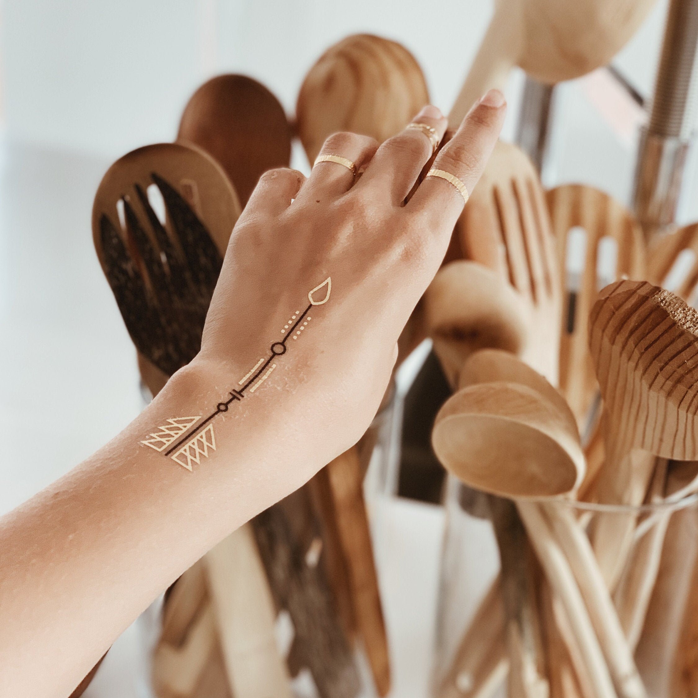 Tatouage Doré Chloé - Etsy