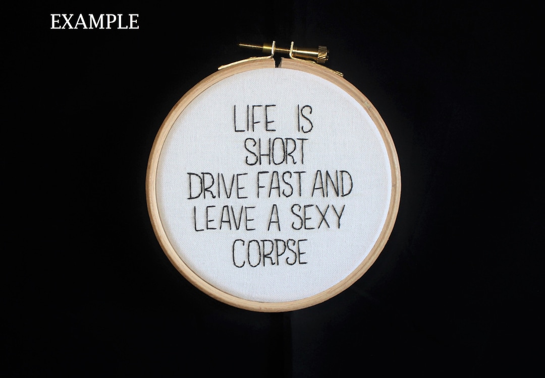 Custom Embroidery Quote - Etsy