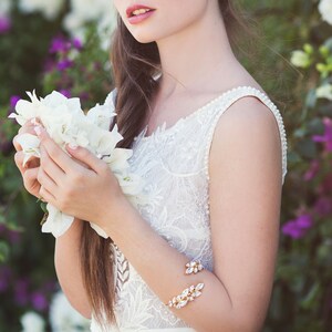 Silver Bridal Open Cuff Bracelet, Swarovski Crystal Bracelet ...