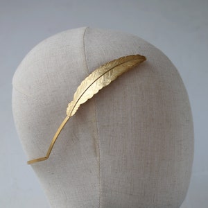 Greek Goddess Gold Feather Headpiece, Bridal Halo Crown, Olive Crown ...