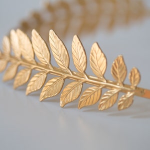 Greek Goddess Hair Vine Bridal Gold Leaves Headband Laurel - Etsy Canada