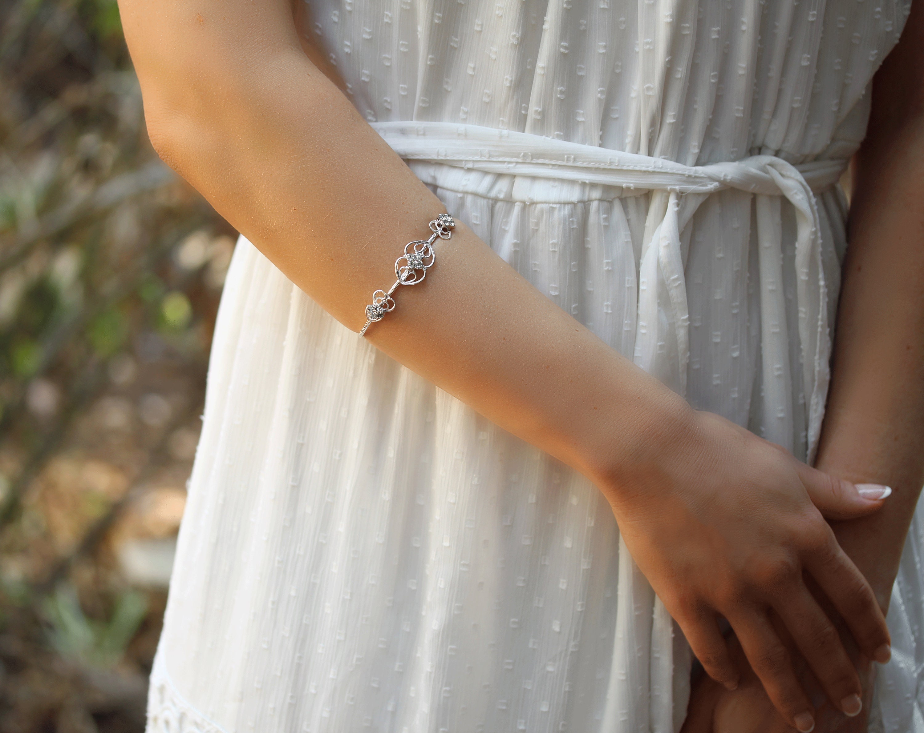 Gold Crystal Bridal Arm Cuff Bracelet, Wedding Arm Band, Gold ...