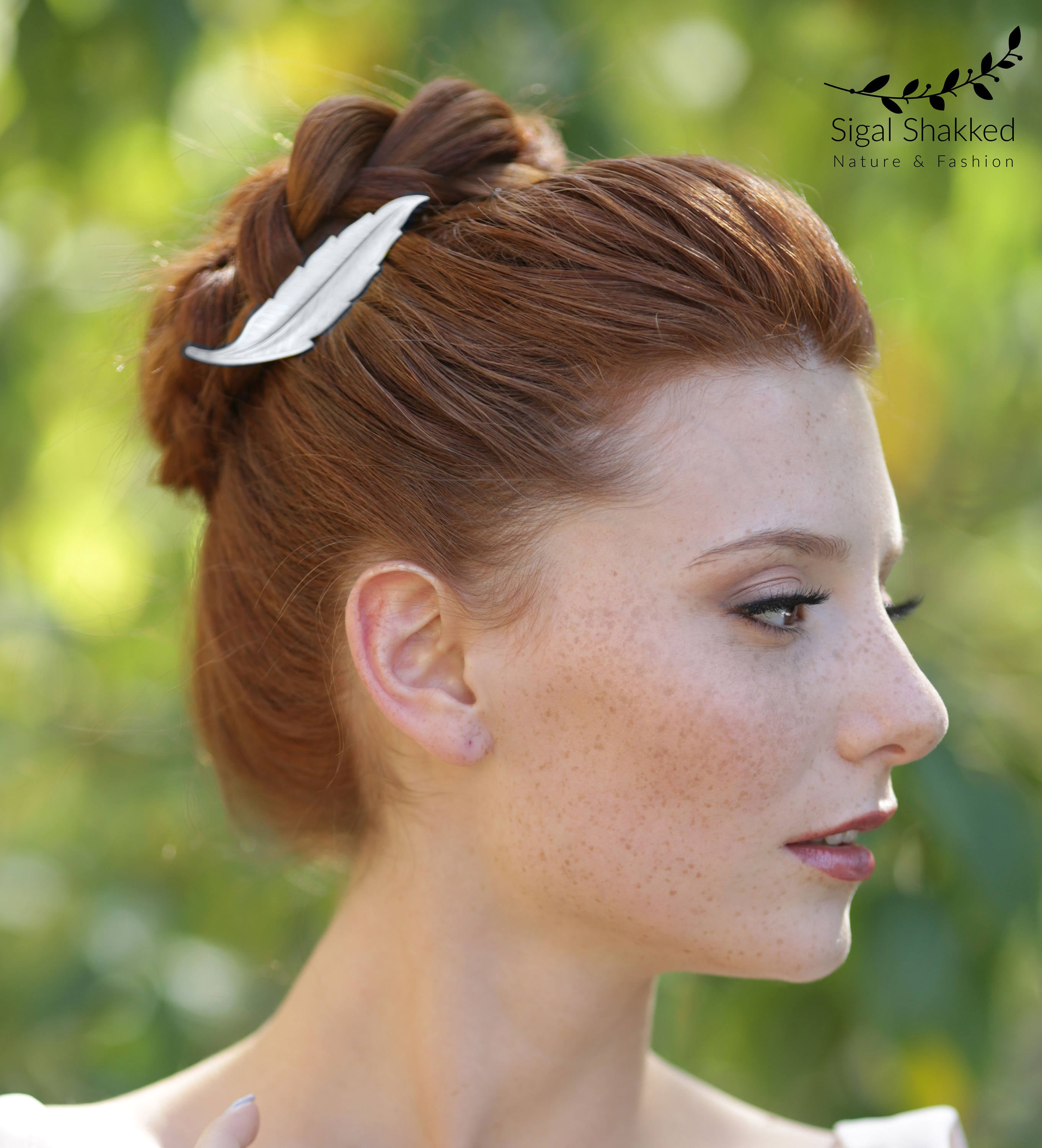 Leaf Hair Stick for A Bun Hairstyle Silver Bun Stick Hair | Etsy