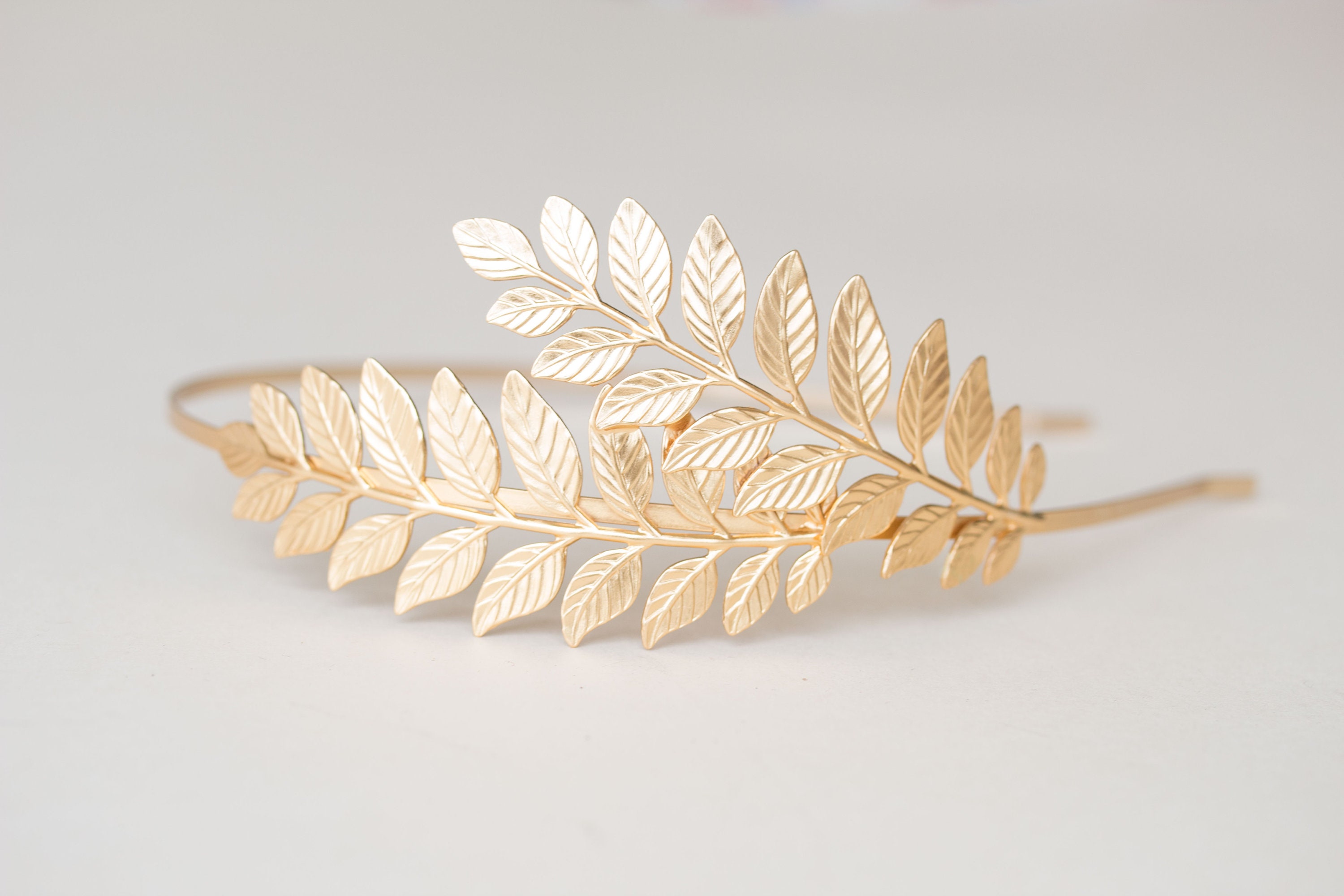 Greek Goddess Headpiece Gold Laurel Leaf Headband Grecian - Etsy