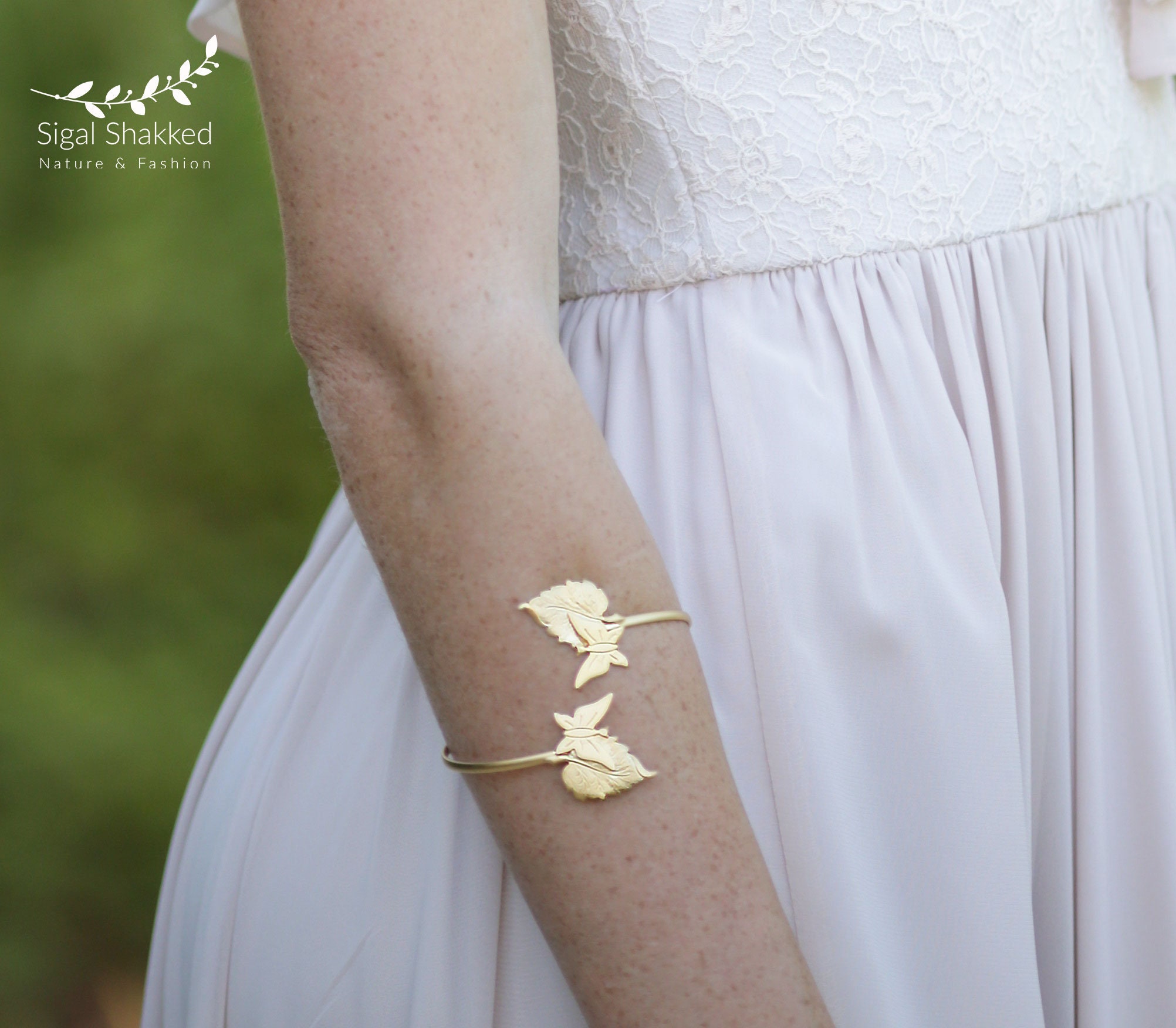 Gold Butterfly Arm Bracelet Lower Arm Cuff Bracelet Bridal | Etsy