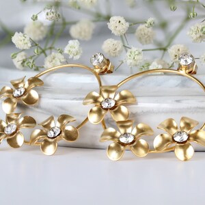 Big Statement Ear Jacket Earrings, Silver Crystals Hoops Earrings ...