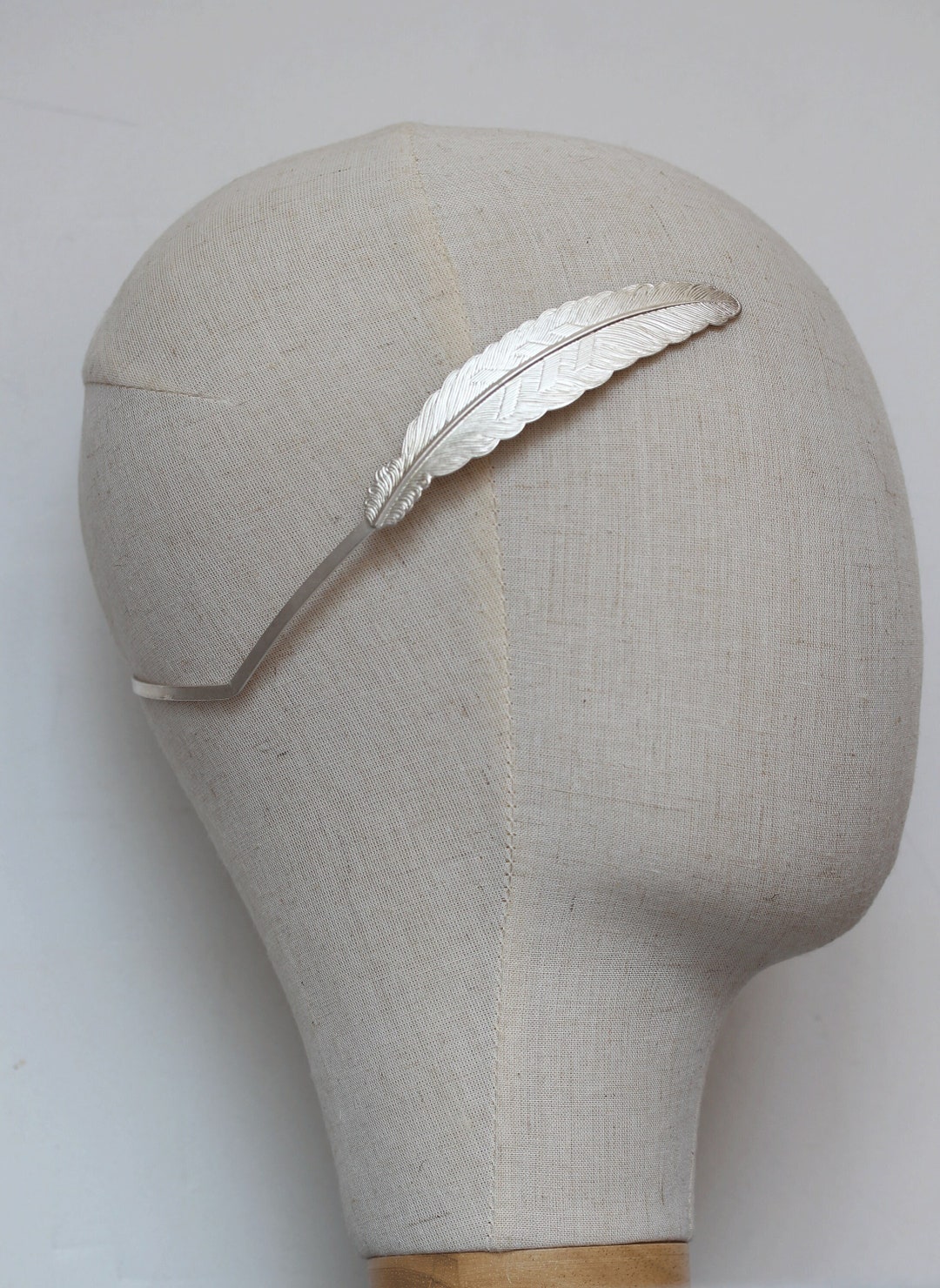 Greek Goddess Silver Feather Headpiece, Bridal Halo Crown, Olive Crown ...