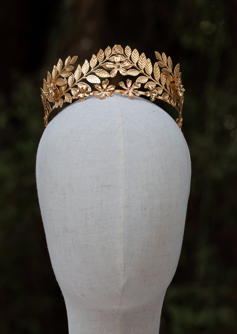Greek Crown Laurel Leaf Crown Bridal Gold Leaf Crown Gold - Etsy