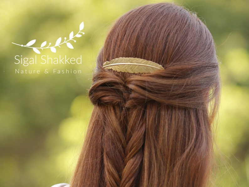 Greek Goddess Hair Comb, Bridal Feather Comb, Gold Feather Headpiece ...
