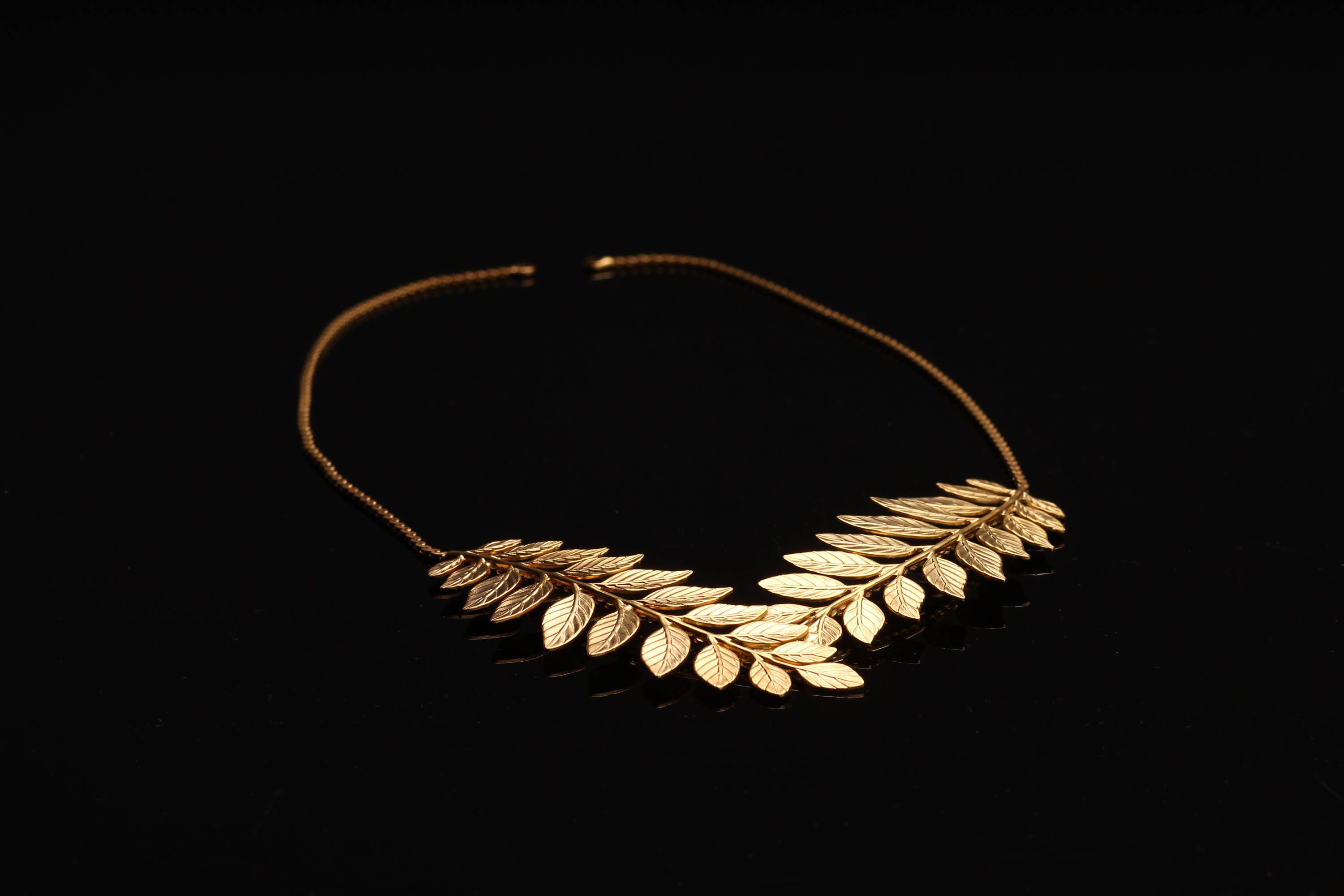 Olive Leaf Necklace, Bridal Necklace, Goddess Necklace, Greek Leaf ...