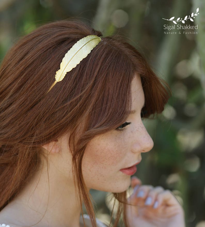 Grecian Crown, Greek Goddess Headpiece, Feather Headband, Fairy Hair ...