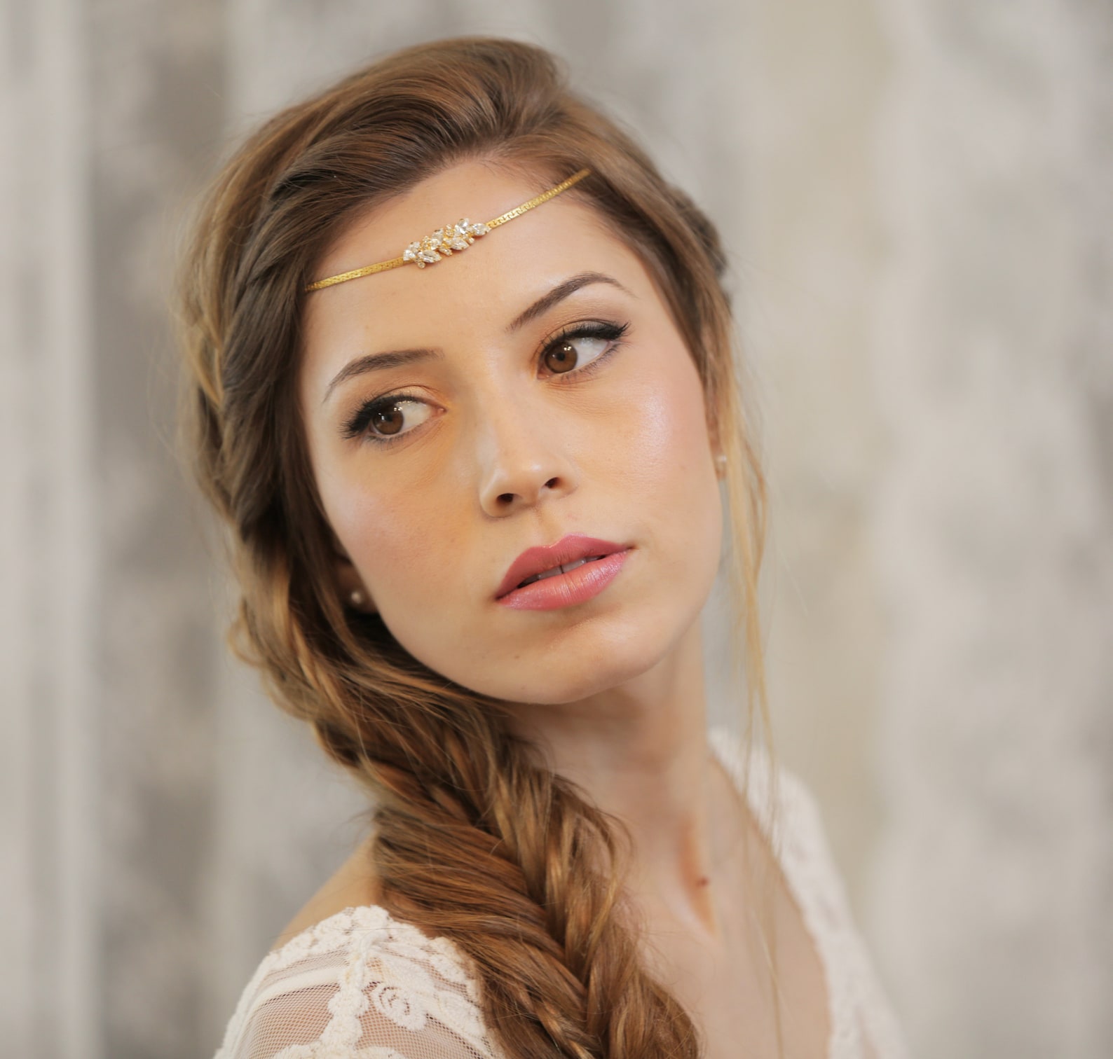 Boho Bridal Headpiece Head Chain Bridal Hair Chain | Etsy