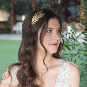 Greek Tiara, Gold Leaf Headband, Woodland Crown, Grecian Crown, Grecian ...