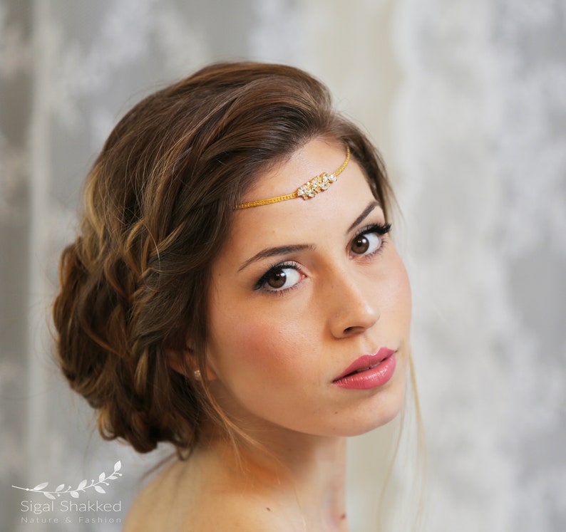 Bridal Head Chain Boho Bridal Headband Bridal Headpiece - Etsy Israel