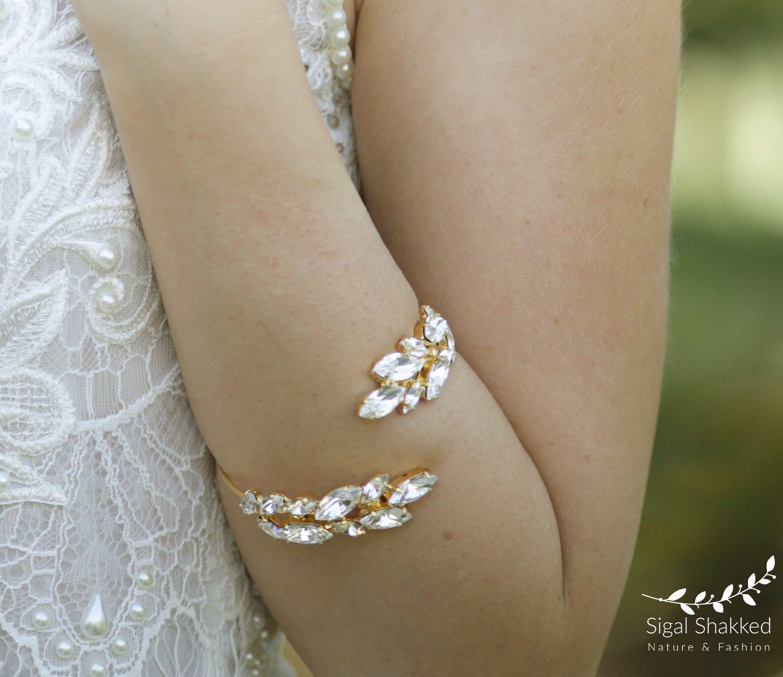 Bridal Open Cuff Bracelet Arm Cuff Bracelet Wedding Bracelet - Etsy
