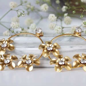 Big Statement Ear Jacket Earrings, Silver Crystals Hoops Earrings ...