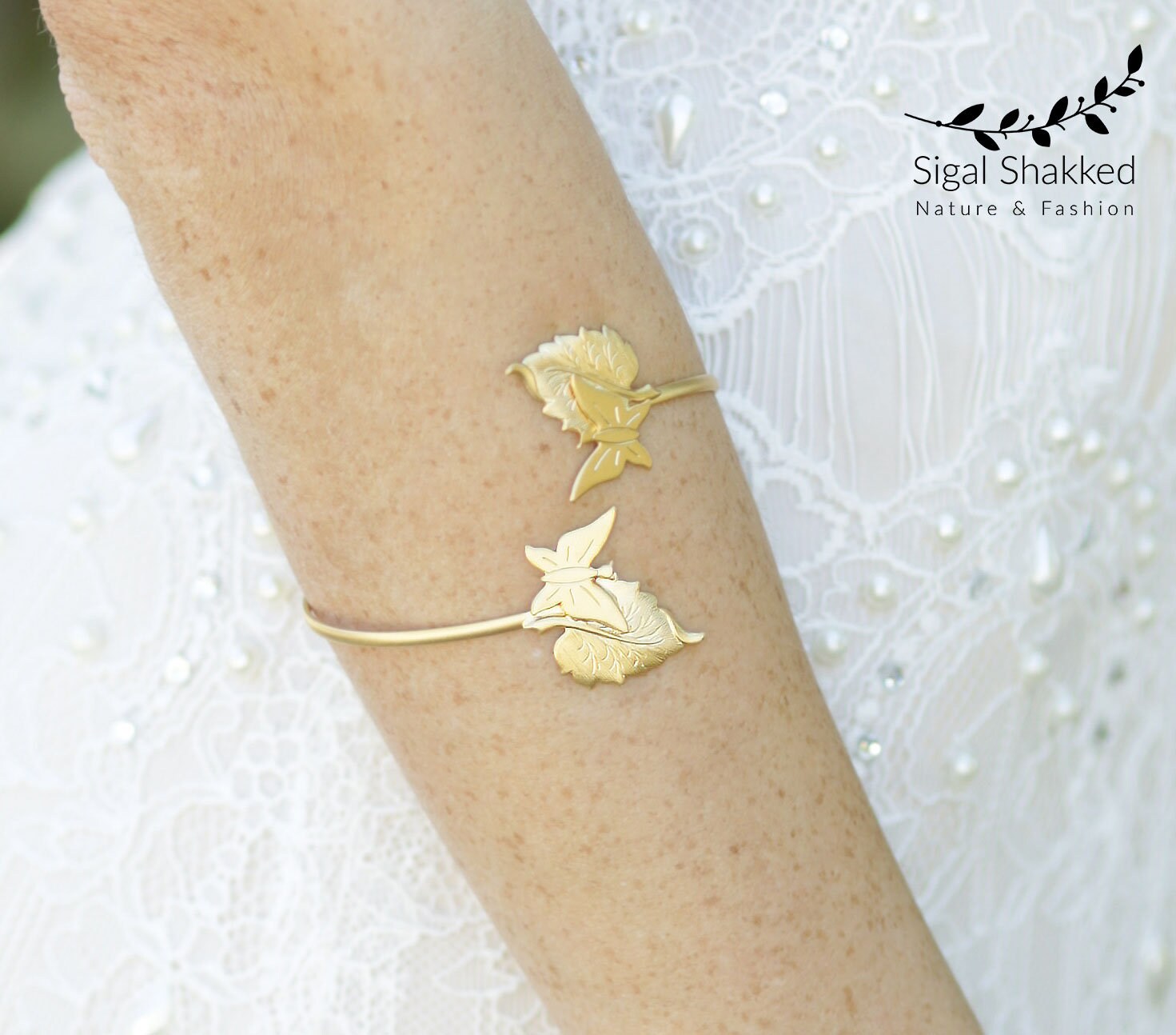 Gold Butterfly Arm Bracelet Lower Arm Cuff Bracelet Bridal | Etsy
